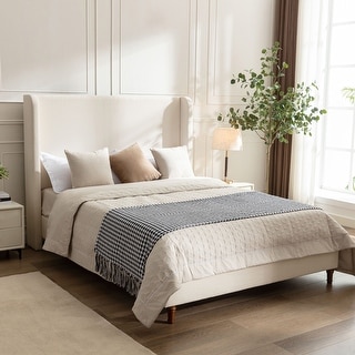 Bowie Contemporary Upholstered Bed with 54" High Headboard By Christopher Knight Home - Bed Bath ...